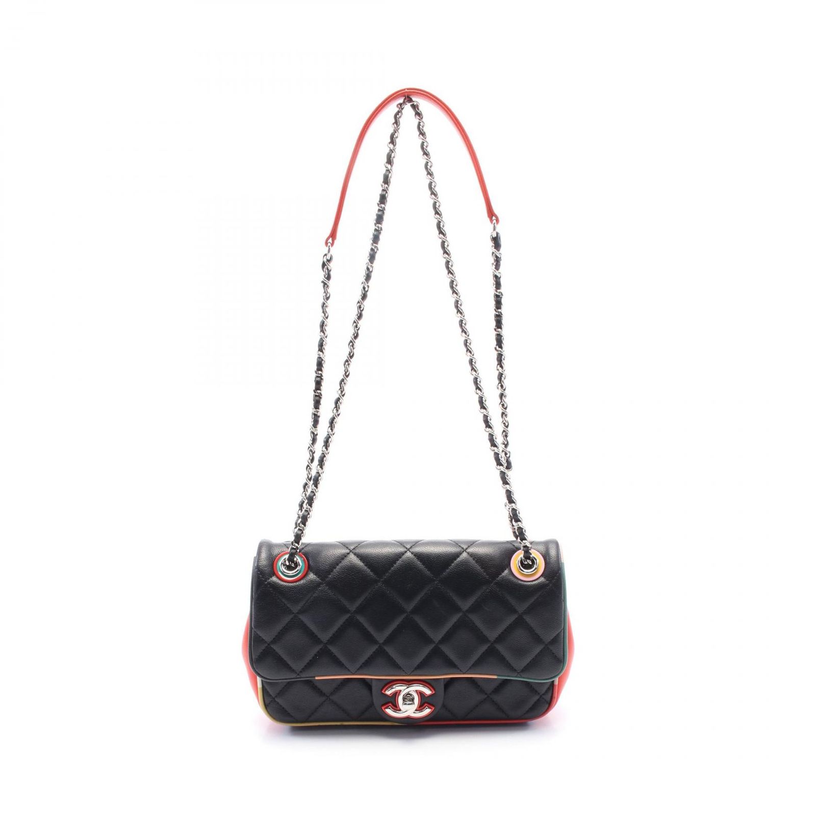 シャネル CHANEL ショルダーバッグ マトラッセ ブラック/マルチ シャネル CHANEL ショルダーバッグ マトラッセ ブラック/マルチ