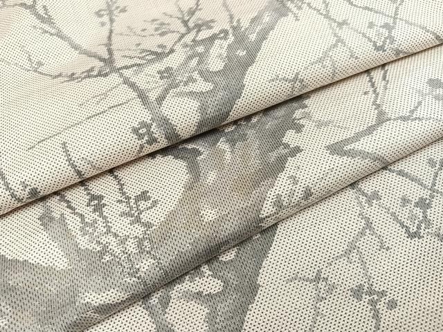 平和屋着物○本場大島紬 白大島 カタス7マルキ 総絣 草木文 正絹 逸品