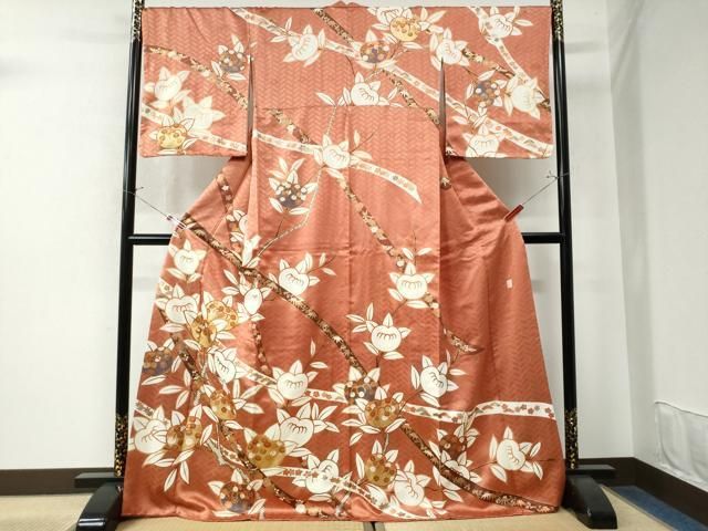 平和屋着物□十日町老舗ブランド 吉澤友禅 吾妻徳穂 訪問着 花籠文 暈