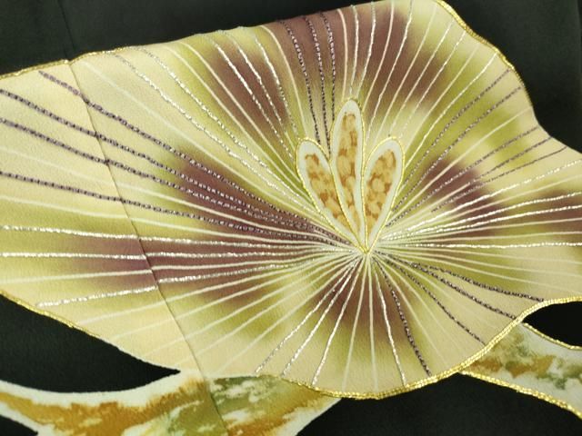 平和屋本店□極上 野口彦太郎 大彦三代目 江戸染繍友禅 黒留袖 駒刺繍