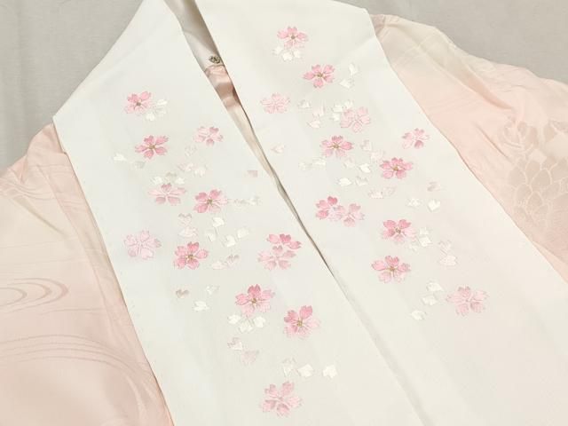 平和屋着物□長襦袢 無双仕立て 流水鹿の子花文 暈し染め やまと誂