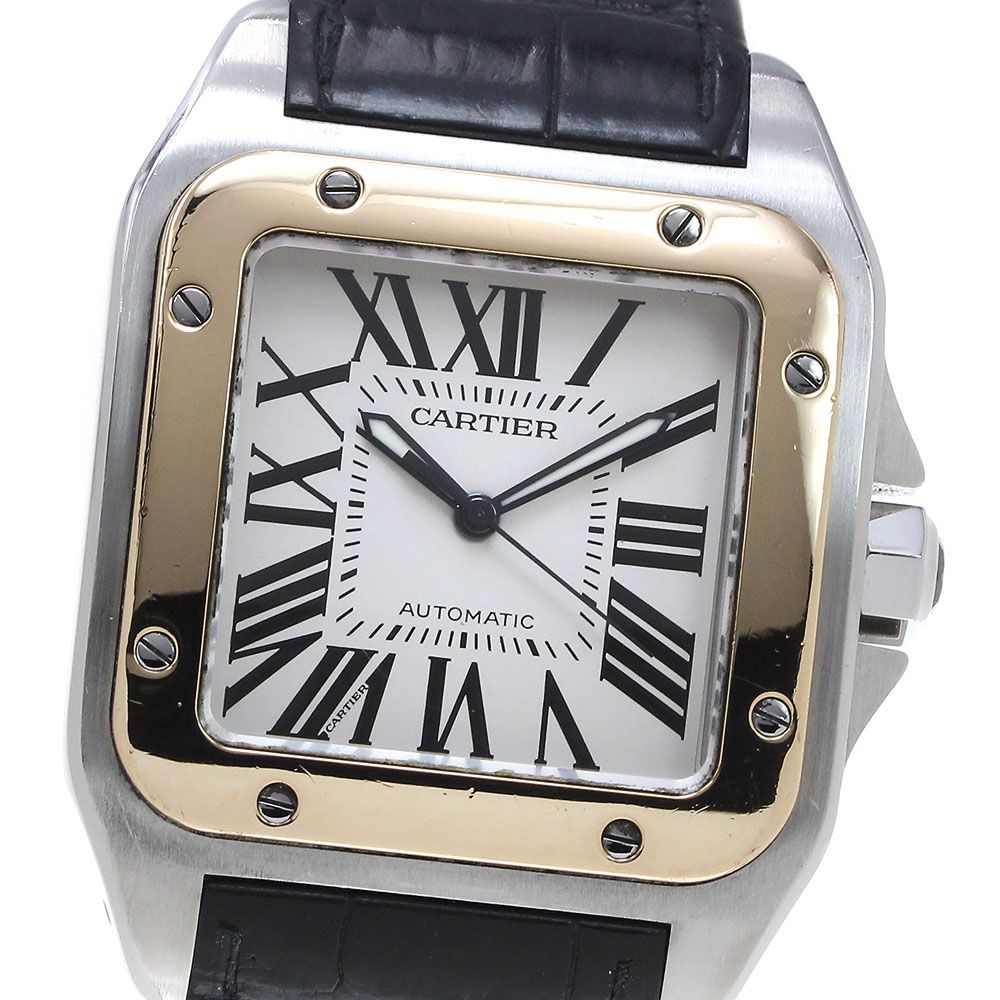 カルティエ CARTIER W20072X7 サントス100 LM K18YGベゼル 自動巻き メンズ_845090 - メルカリ