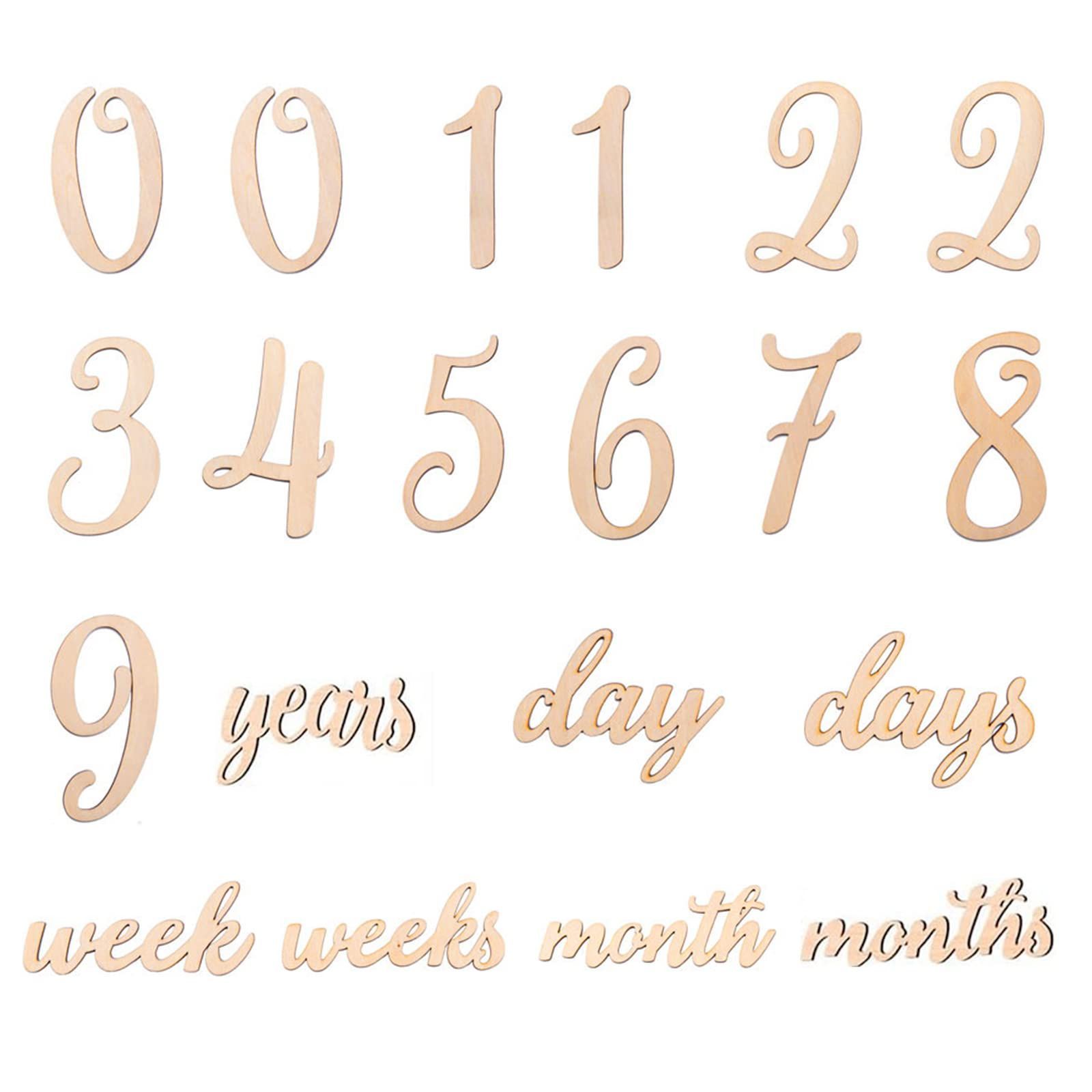 【特価セール】YFFSFDC 月齢フォト木製 レターバナー 20枚セットベビーマンスリーカッド ニューボーンフォト 記念日フォト 成長記録 出産祝い撮影用小道具 寝相アート 天然木製 再利用 ...