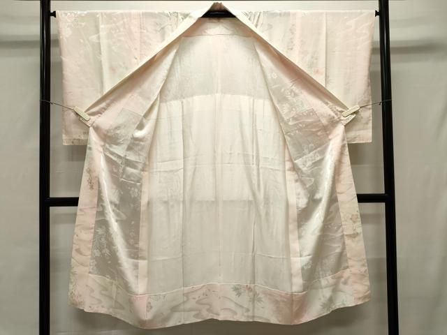 平和屋着物○長襦袢 無双仕立て 雪輪枝花文 暈し染め 正絹 逸品