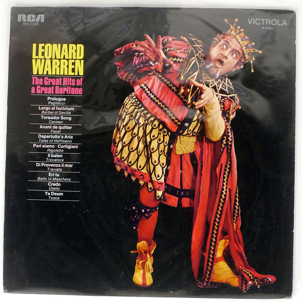 米 LEONARD WARREN/GREAT HITS OF A GREAT BARITONE/RCA VICTROLA VIC1595 LP ...