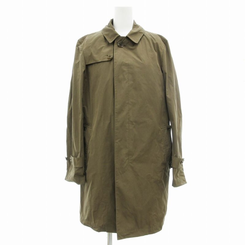 ナノユニバース nano universe ステンカラーコート ジャケット ひざ丈 44 L-XL カーキ /BL 1011 - メルカリ