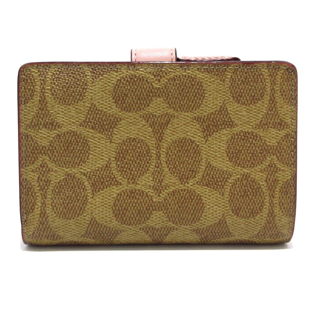 ◇COACH コーチ◇二つ折り財布 シグネチャー ブラウン ベージュ コーチ