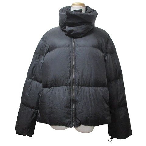 ザラ ZARA ダウンジャケット ジップアップ インフード ナイロン M 170/88A 黒 ブラック X - メルカリ