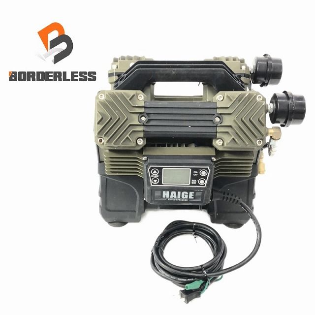 ☆中古品☆HAIGE ハイガー エアーコンプレッサー HG-DC992 100V 0.8L 最大圧力1.0MPa 静音 小型 オイルレス ...