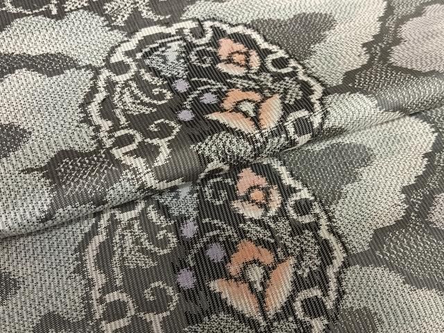 平和屋着物○本場大島紬 一元絣 横段花文 正絹 逸品 AAAY1864ck