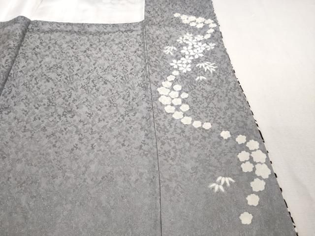 平和屋本店□極上 中国三大刺繍 相良刺繍 訪問着 流水花文 暈し染め 銀