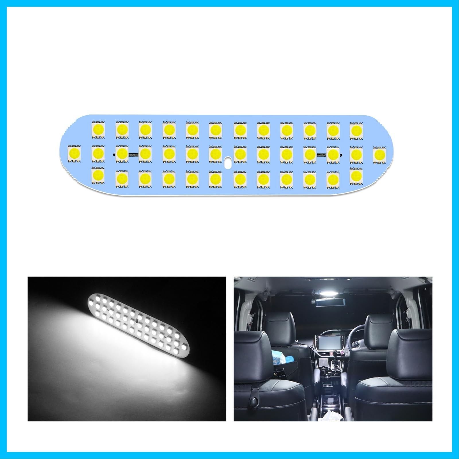OPPLIGHT LED フロントマップランプ 80系 ヴォクシー/ノア、10系 アクア 後期 に適合 車内灯 室内灯 内装パーツ カスタムパーツ 専用設計 単品 LED フロントルームランプ ...