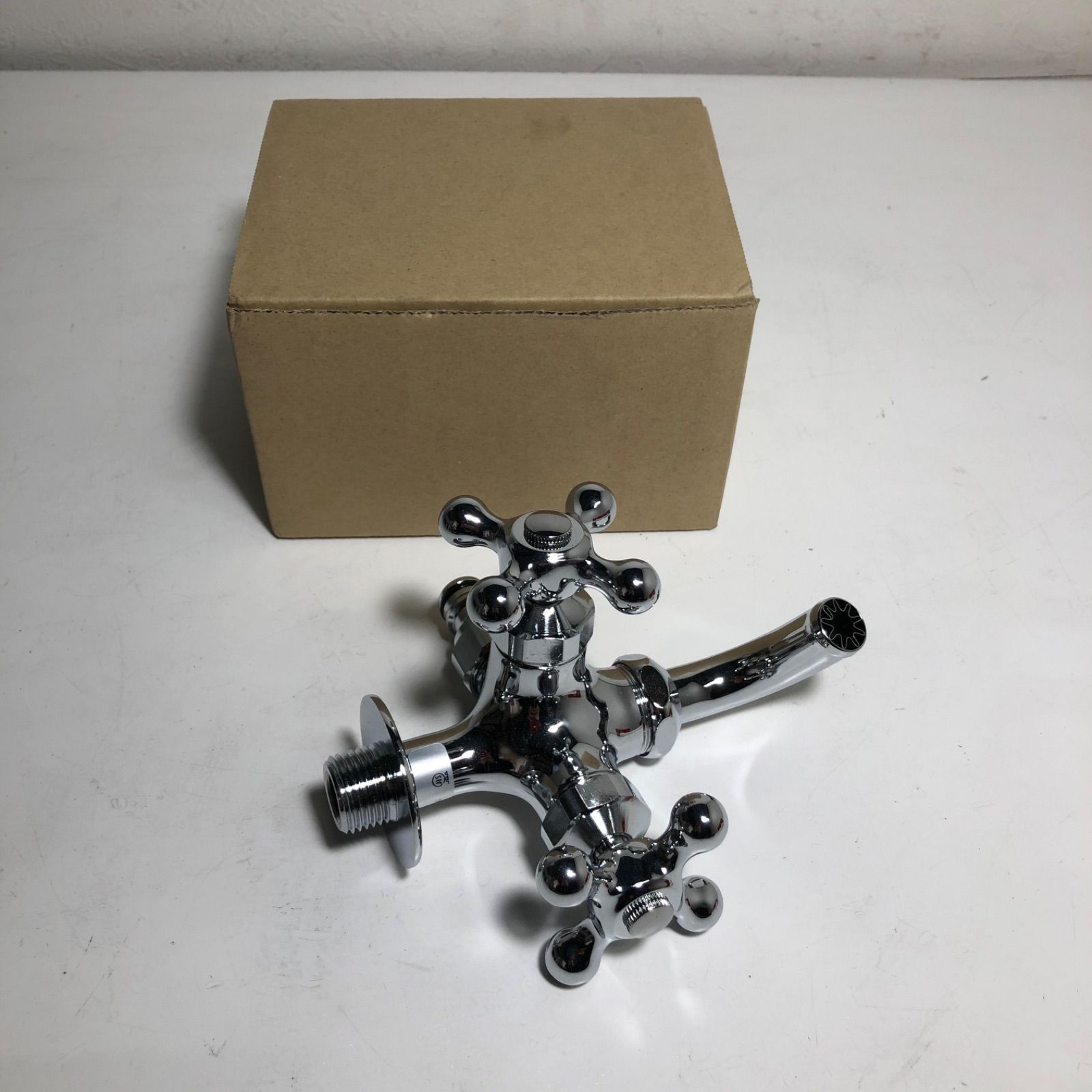 ★お値下げ！ KVK 横水栓 2口 吐水口回転 ホース接続 逆止 K124CSPJ ★ - メルカリ