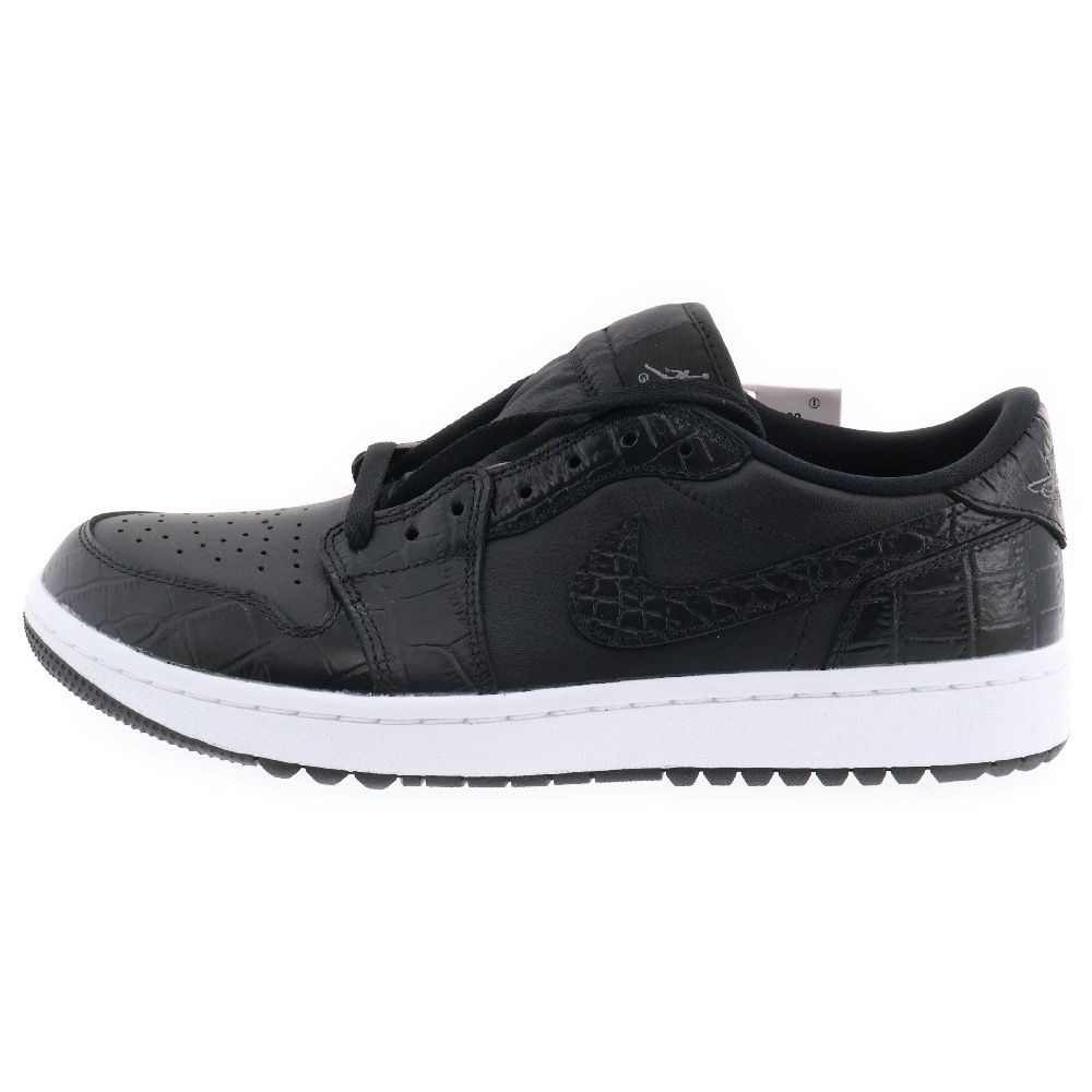 NIKE (ナイキ) Air Jordan 1 Low Golf Black Crocodile Skin DD9315-003 エア ...