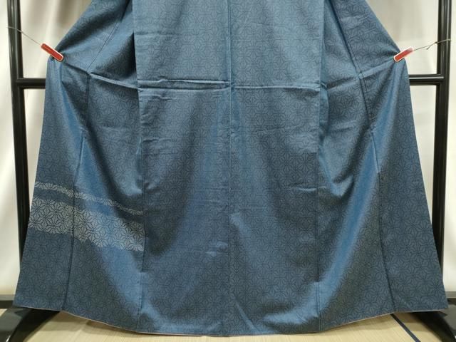 平和屋着物□上質な紬 胴抜き仕立て 石畳文 正絹 逸品 CAAW2737in