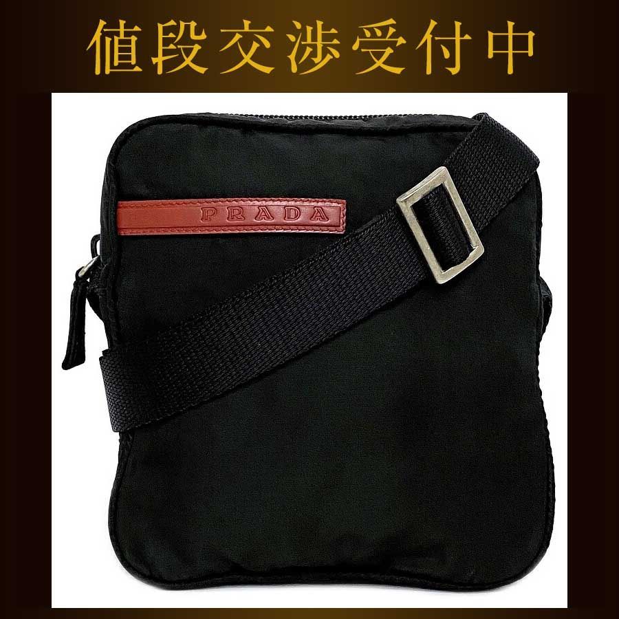 プラダ ショルダーバッグ ブラック スポーツ B8674 美品 ナイロン - メルカリ