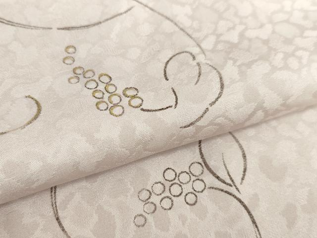 平和屋本店□極上 小紋 京友禅 葡萄唐草文 暈し染め 金彩 反端付き