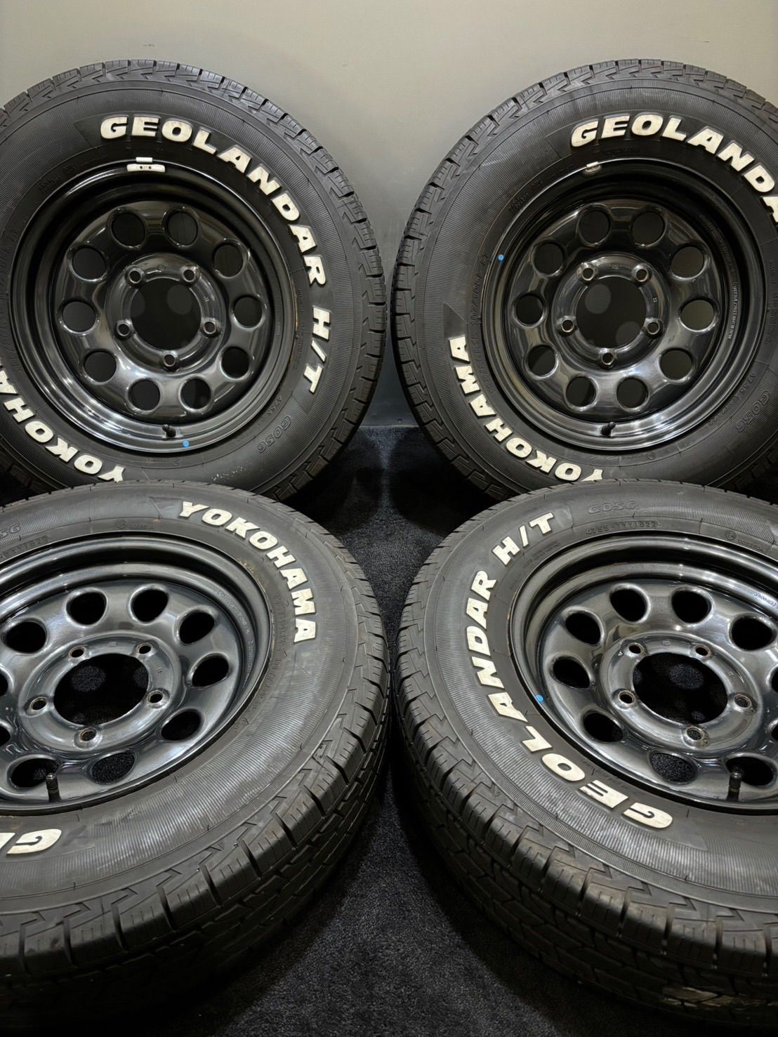 ★195/80R15 107/105L LT YOKOHAMA/GEOLANDAR 22年製 スズキ JB 74 ジムニー シエラ 純正 スチール 15インチ 5.5J +5 139.7 5H ...