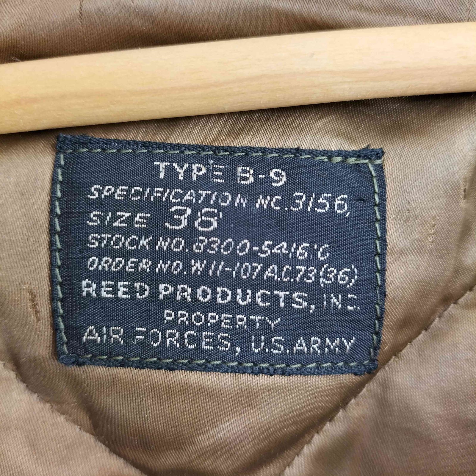 ユーエスエアーフォース U.S. AIR FORCE 40s REED PRODUCTS 社製 B-9