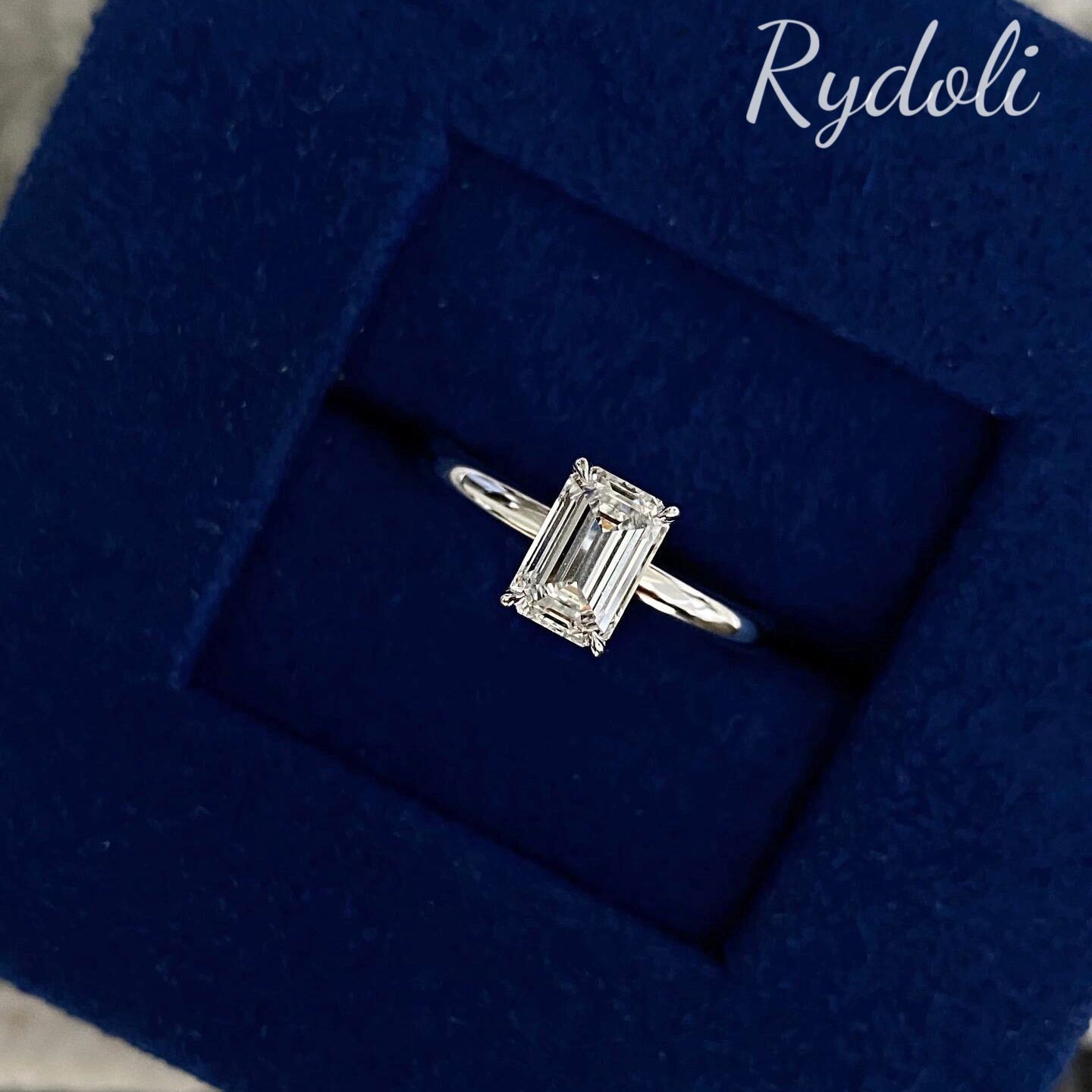 PT950 1ct D VS1 オーダーメイドリング エメラルドカット ラボグロウンダイヤモンド IGI鑑定書付き order made ring ジュエリー 指輪 誕生日 プレゼント 記念日 ...