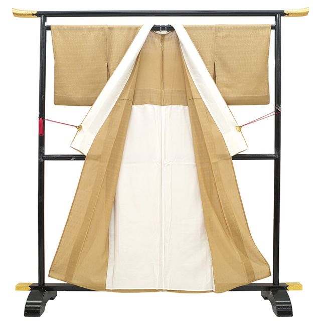 平和屋着物＊夏物 色無地 絽 草花紋紗 東雲色 正絹 逸品 未