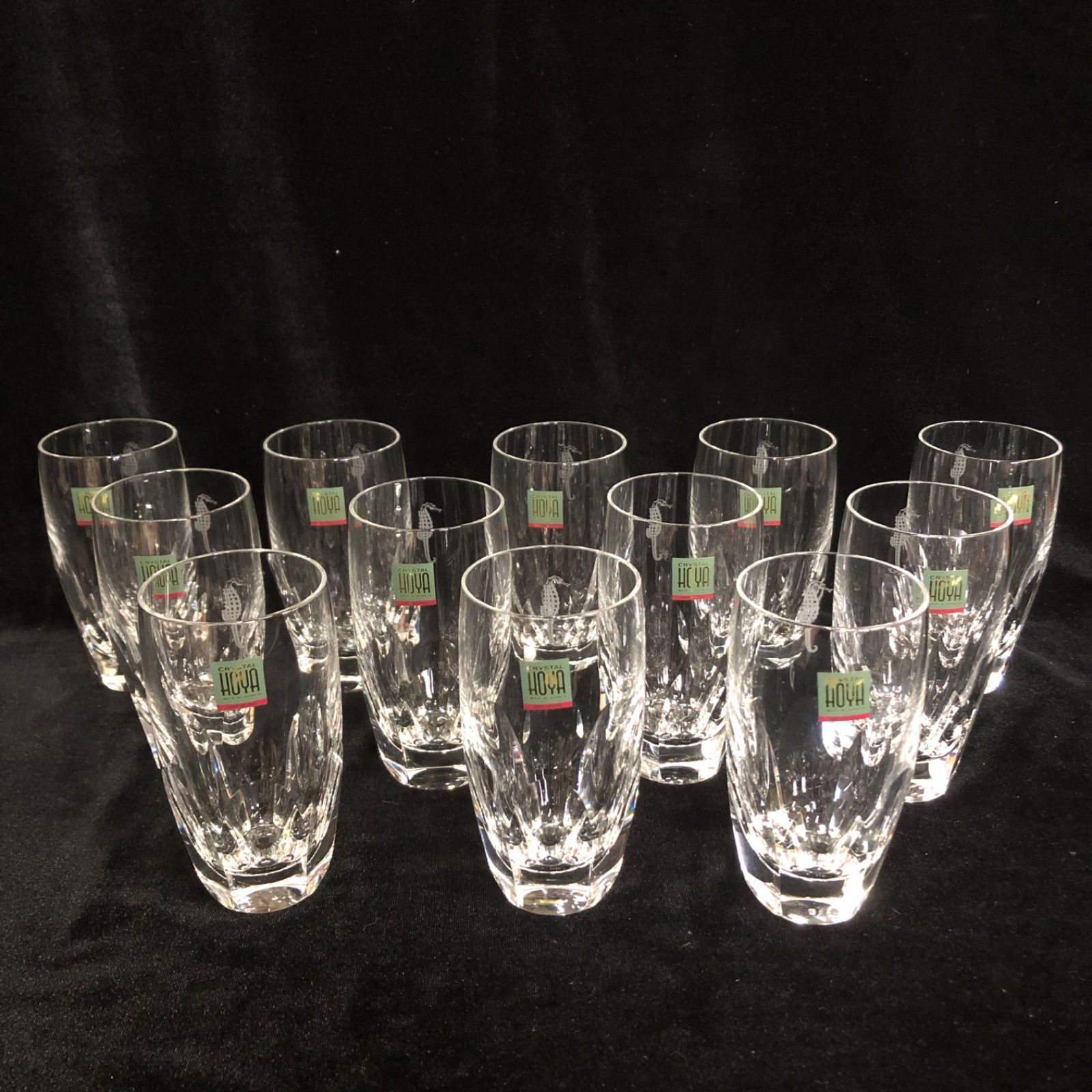 HOYA 6面Qカット ミニグラス クリスタルガラス 重厚 12客セット 箱なし - メルカリ