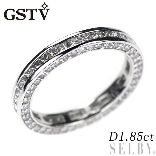 GSTV K18WG ダイヤモンド リング 1.85ct フルエタニティ - メルカリ