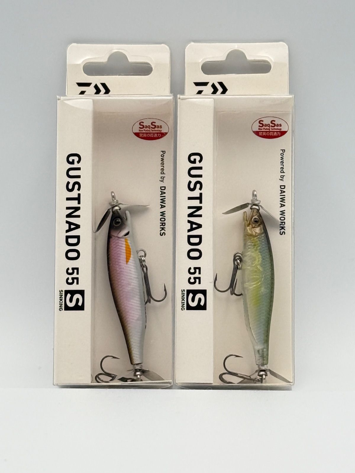 DAIWA GUSTNADO 55S ダイワ ガストネード マットホロワカサギ ナチュラルゴーストシャッド 2個セット - メルカリ