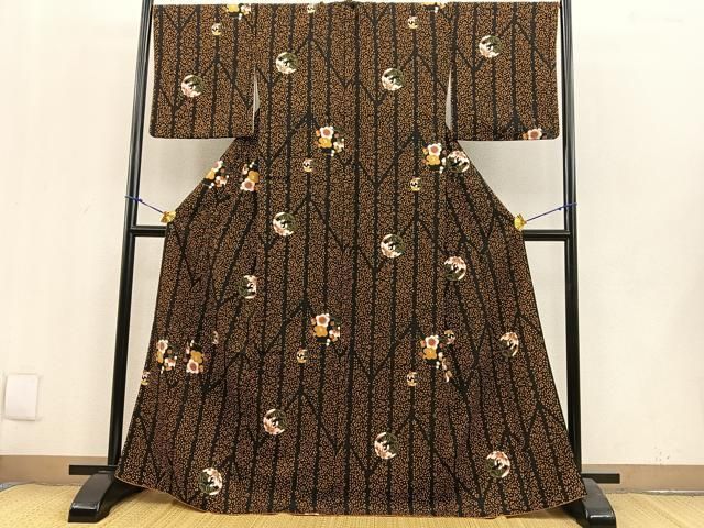 平和屋着物▽小紋　単衣　桜文　やまと誂製　洗える着物　AAAZ7129jh 平和屋着物▽小紋 単衣 桜文 やまと誂製 洗える着物 AAAZ7129jh