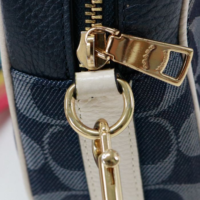 コーチ COACH ショルダーバッグ デニム / レザー シグネチャー C2822