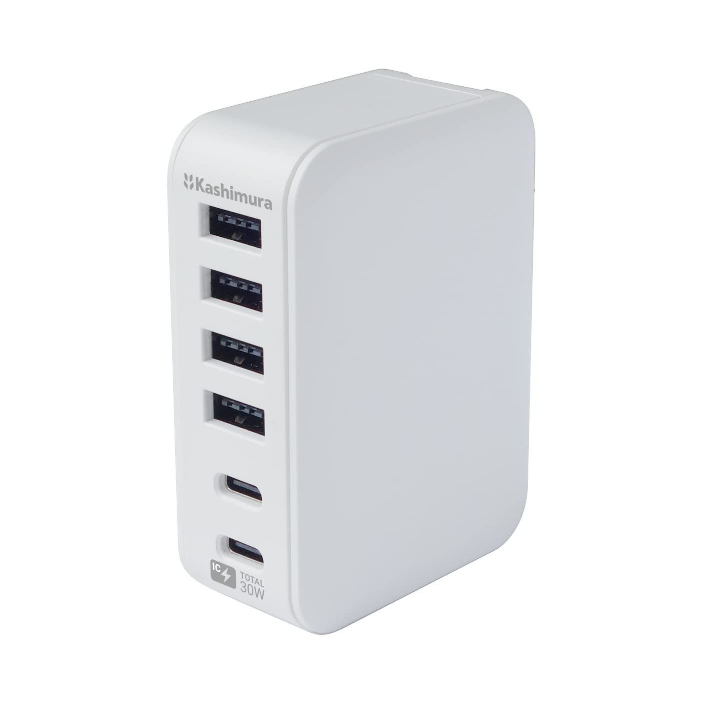 【在庫処分】カシムラ(Kashimura) コンセントに直結、コンパクトなUSB6ポート6A充電器 NAC-038 - メルカリ