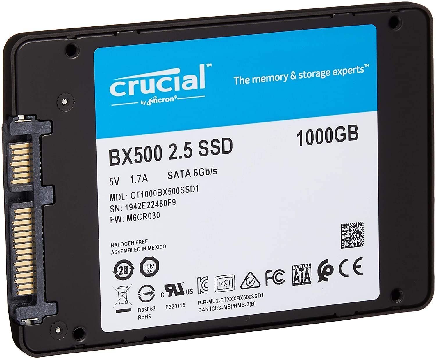 Crucial(クルーシャル) SSD 内蔵2.5インチ SATA接続 BX500 シリーズ 1TB 国内正規代理店品 ...