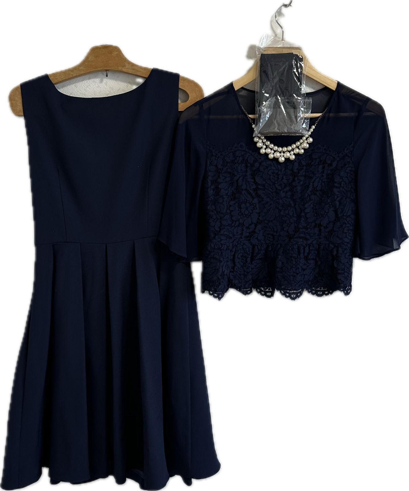 z1327 【美品】Ba・Dreバドレ ドレスワンピースブラウスフォーマル ネイビー レディース 9サイズ - メルカリ