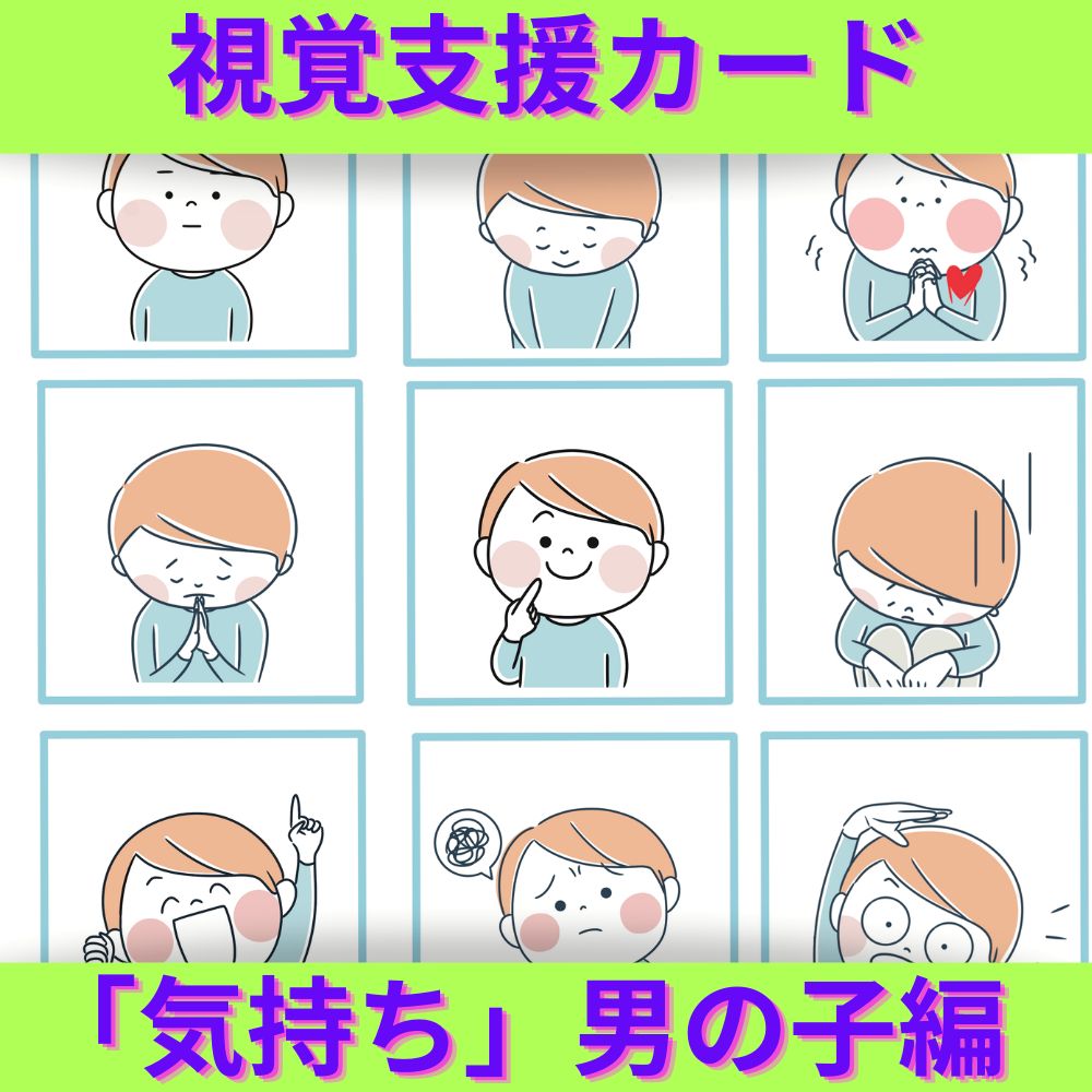 視覚支援カード 絵カード 気持ち 発達障害 メルカリ