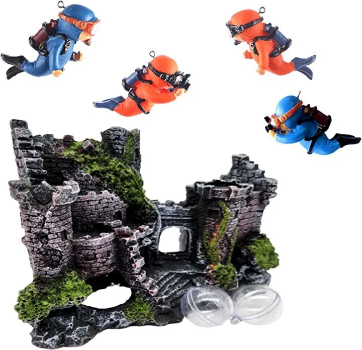 UTST 水槽オブジェセット アクアリウム フィギュア 装飾 魚 隠れ家 オーナメント 水族館 飾り - メルカリ