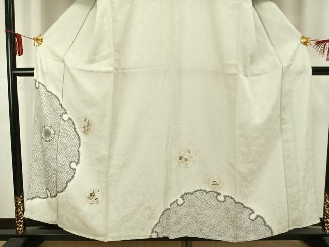 平和屋着物○訪問着 絞り 霞文 暈し染め 金彩 正絹 逸品 DAAW5738ud