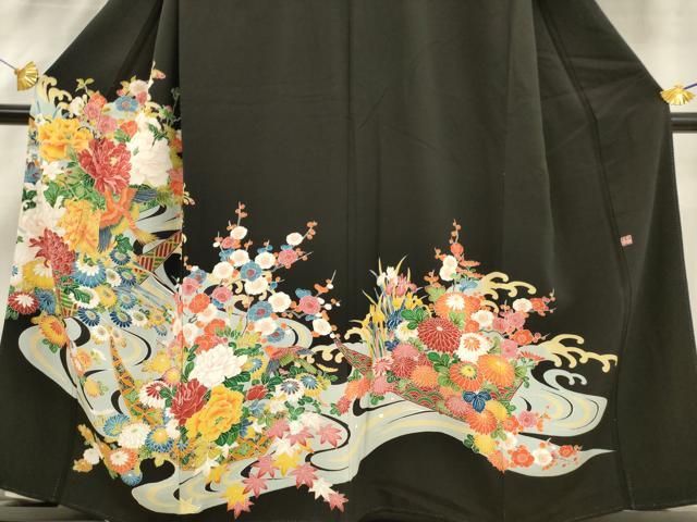 平和屋着物＊夏物　色留袖　紗　草花文　暈し染め　正絹　逸品　AABD8887jd 平和屋着物＊夏物 色留袖 絽 枝花文 BAAU3472hj