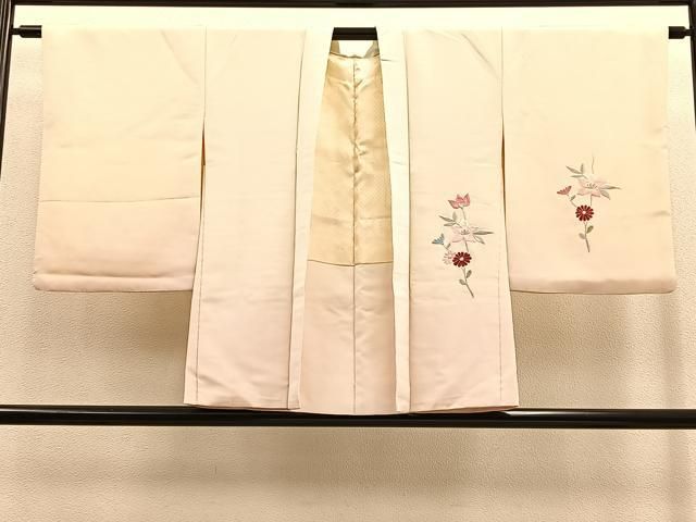 平和屋着物＃羽織 総刺繍 枝花文 暈し染め 銀糸 正絹 逸品 CAAR9188id