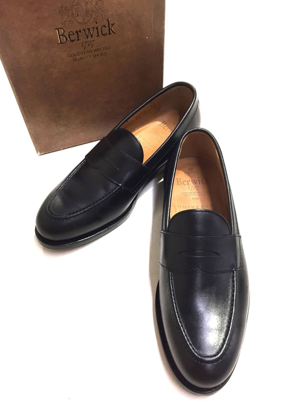 BERWICK バーウィック 070560 9628 シューズ サイズ6.5(25cm程度) コインローファー レザーシューズ ビジネス ...