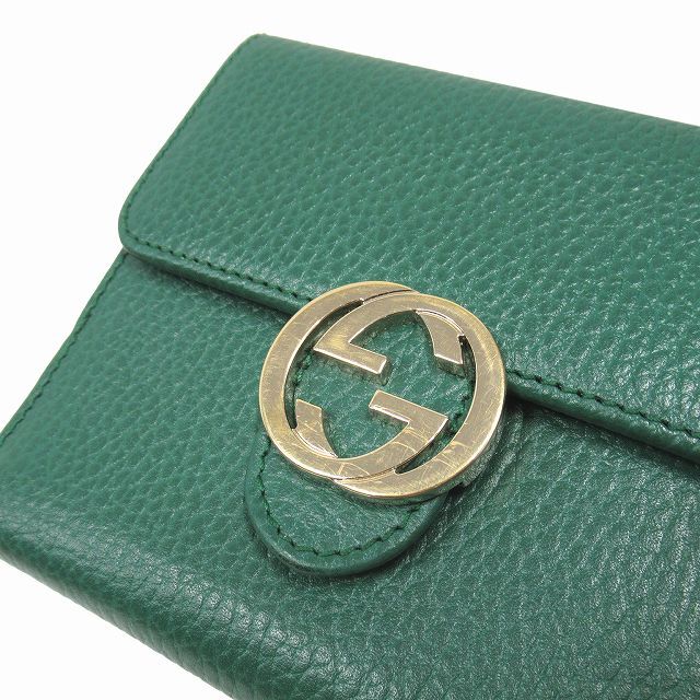 グッチ GUCCI レザー 財布 二つ折り インターロッキング G ロゴ グッチ GUCCI レザー 財布 二つ折り インターロッキング G ロゴ