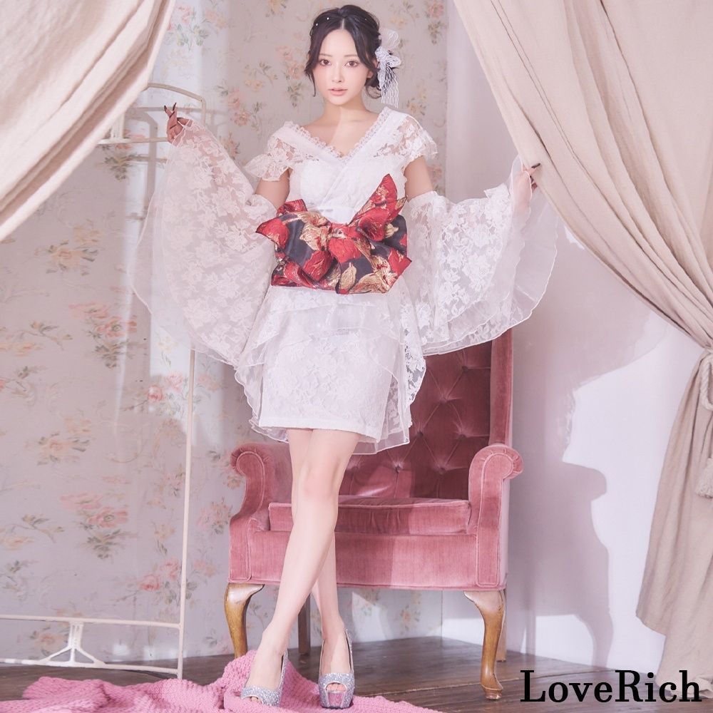 LoveRich ラブリッチ 【高級ライン】【2カラー/3点セット】花柄レース