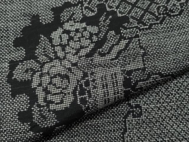 平和屋着物○本場大島紬 9マルキ 雪輪御所車花文 正絹 逸品 CAAR8338vf