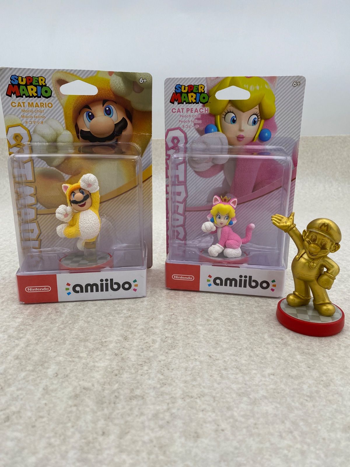 amiibo アミーボ 【ネコピーチ】【ネコマリオ】【マリオ ゴールドVer.】3点 - メルカリ