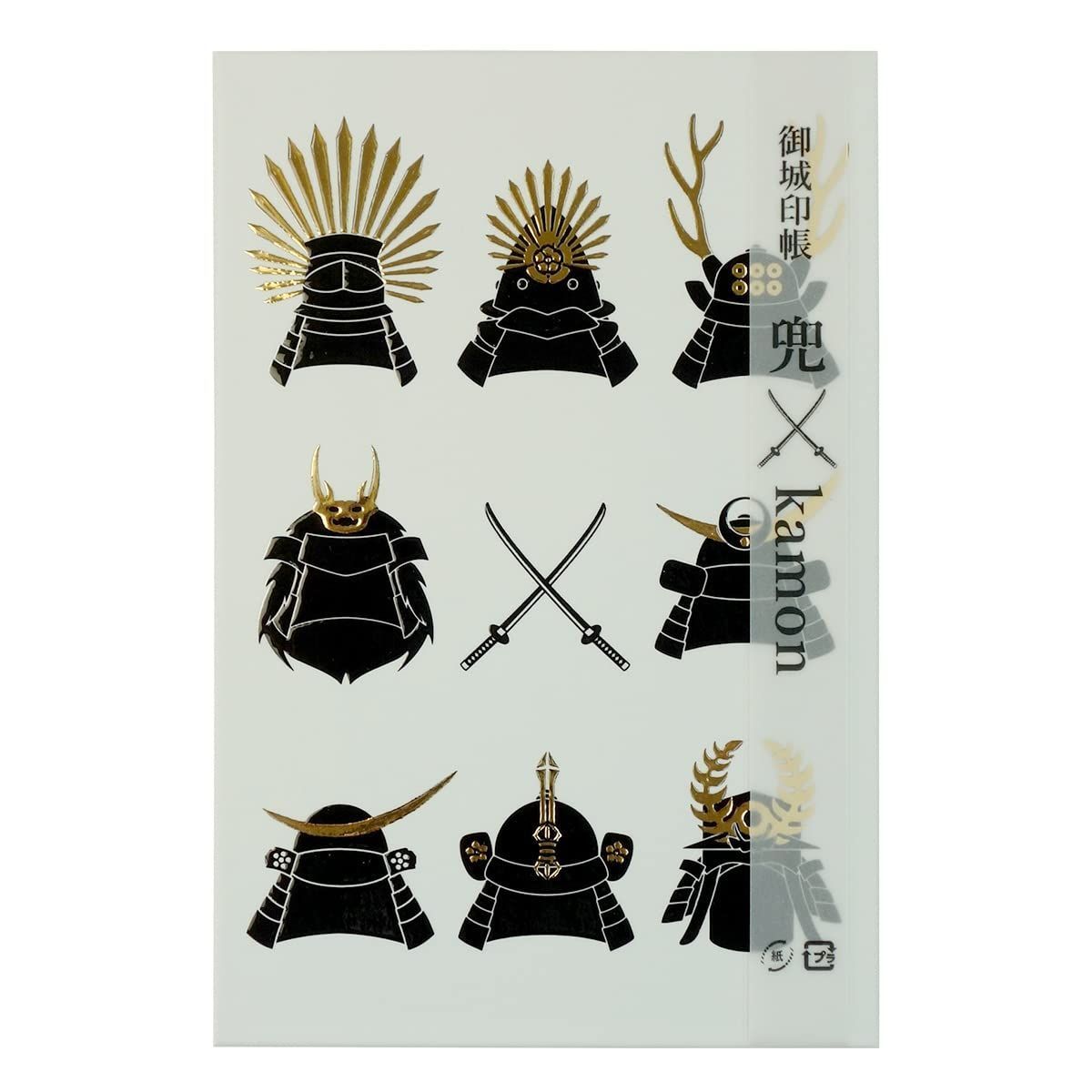 【在庫セール】ポケット付き 180×120mm 兜×kamon 20ポケット 1冊 御城印帳 (白) - メルカリ