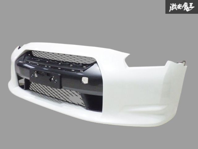 【ガリキズ無し】 日産純正 R35 GT-R GTR 前期 フロントバンパー 62022-JF00H QAB ブリリアントホワイトパール ...