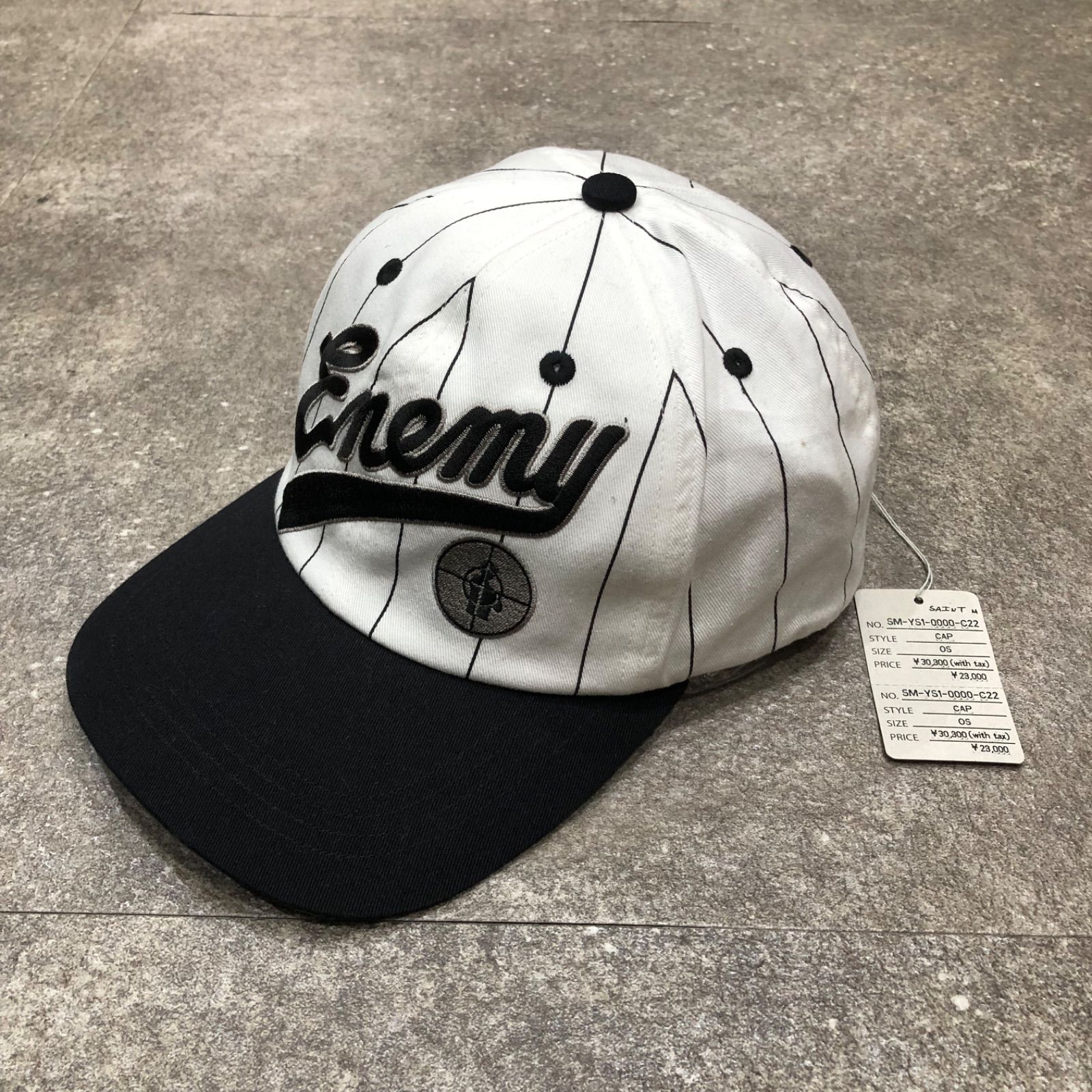参考上代30800円 未使用品 SAINT MICHAEL 24AW PE_CAP SNT ENEMY Public Enemy パブリックエネミー コラボ キャップ 帽子 セントマイケル ...