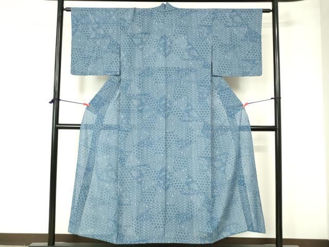 平和屋着物＊夏物 小紋 絽 霞文 正絹 逸品 未使用 BAAT7428pk