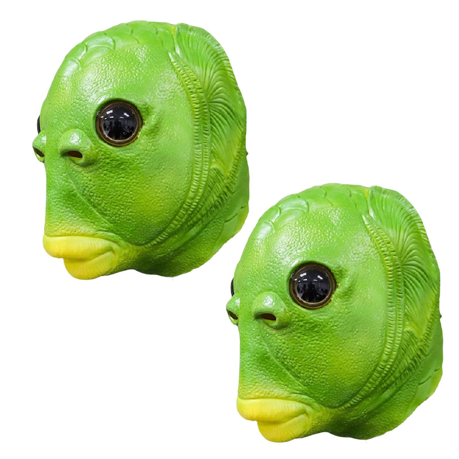 [UTST] 面白いグッズ コスプレマスク ラバーマスク 仮装アイテム 魚お面 (緑2個ｾｯﾄ) [緑2個ｾｯﾄ] - メルカリ