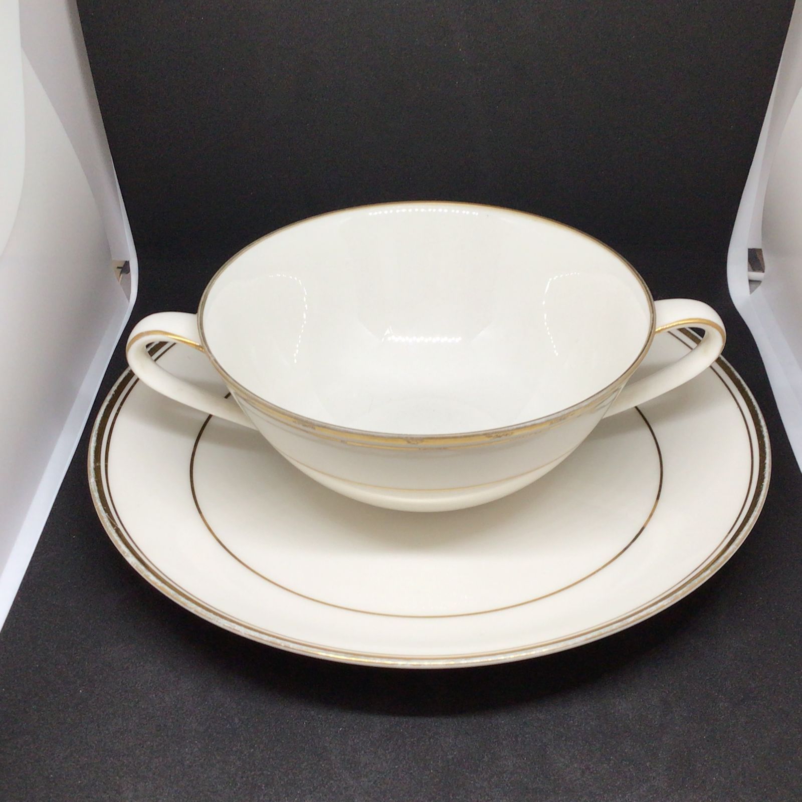 ノリタケ アイボリーチャイナ リントン Ivory China LINTON スープカップ&プレート - メルカリ