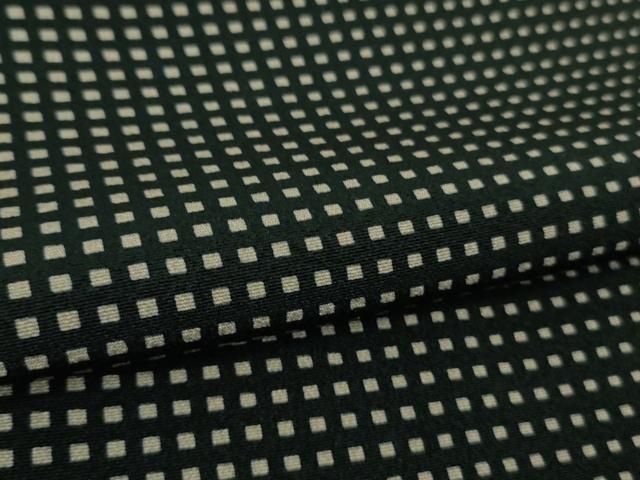 平和屋着物□極上 伝統工芸士 保科土山 江戸小紋 角通し 黒地 反端付き